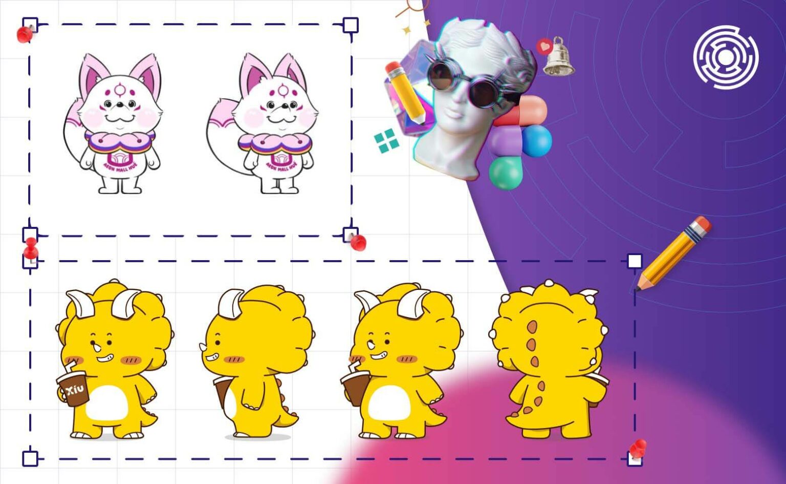 Quy trình thiết kế mascot premium tại Telos Agency